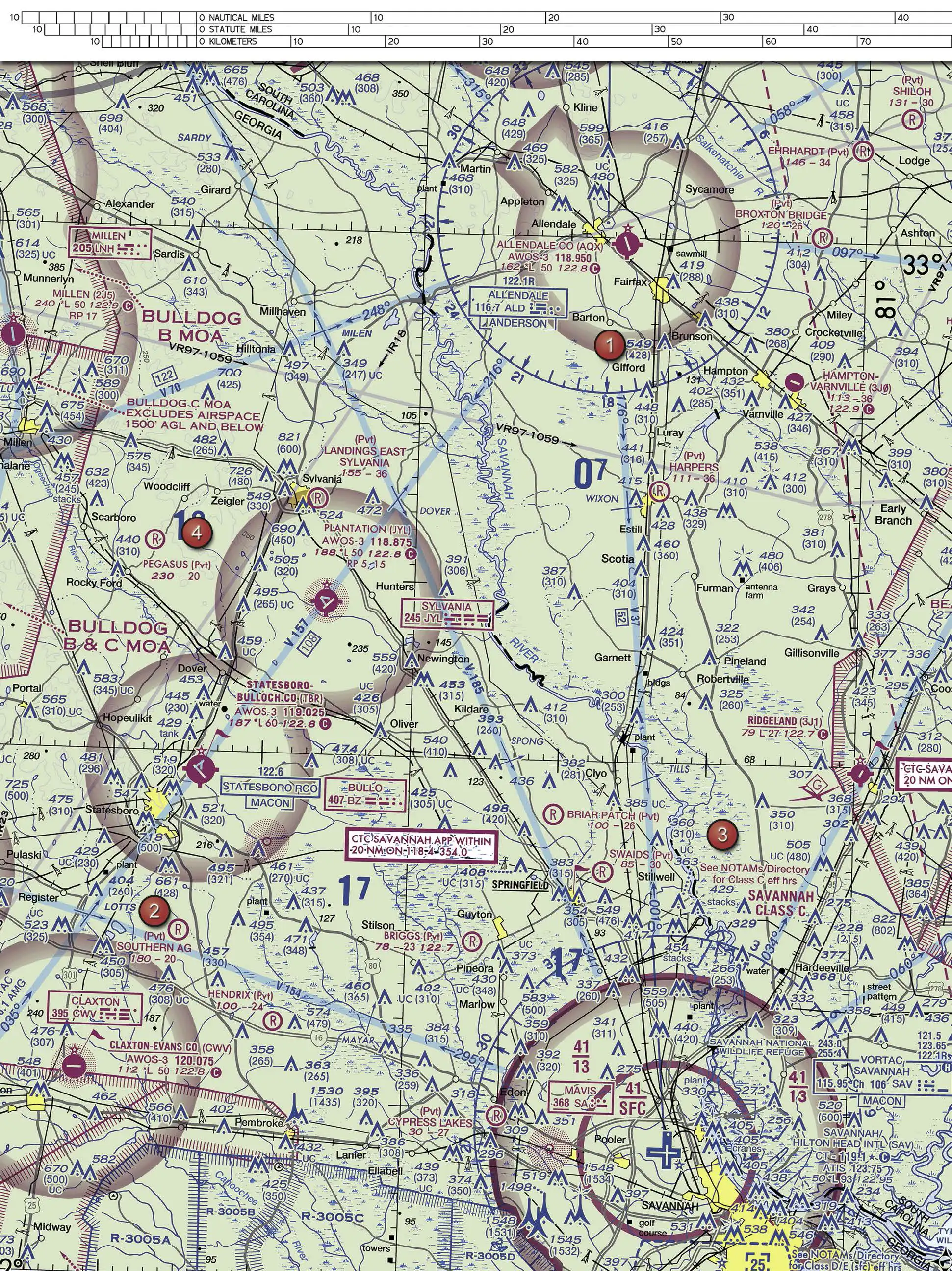 (Refer to figure 23, area 3.) What is the height of the lighted ...