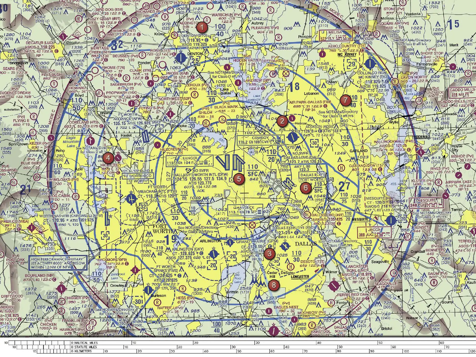 (Refer to figure 25, area 8.) What minimum altitude is required to fly ...